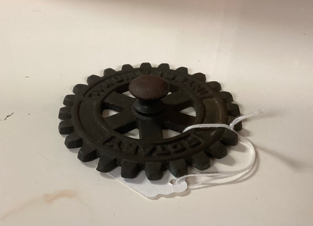 Cast Iron Gear Shaped Rotary International Symbol – Williamsburg ...