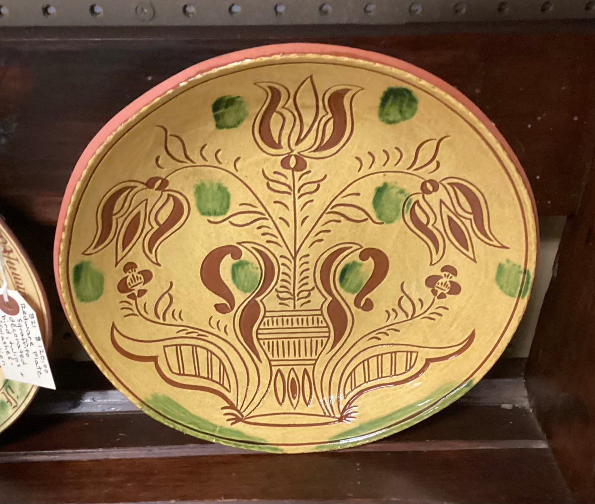 Breininger Pottery Redware Plate – Williamsburg Antique Mall